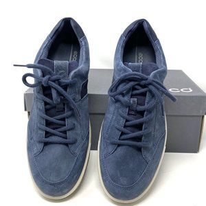 Ecco | Shoes | Ecco Ennio Casual Lace Up Suede Men Sneakers Blue | Poshmark